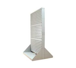 Freestanding louvered panel floor stand with Stacking Bins For maximum ...